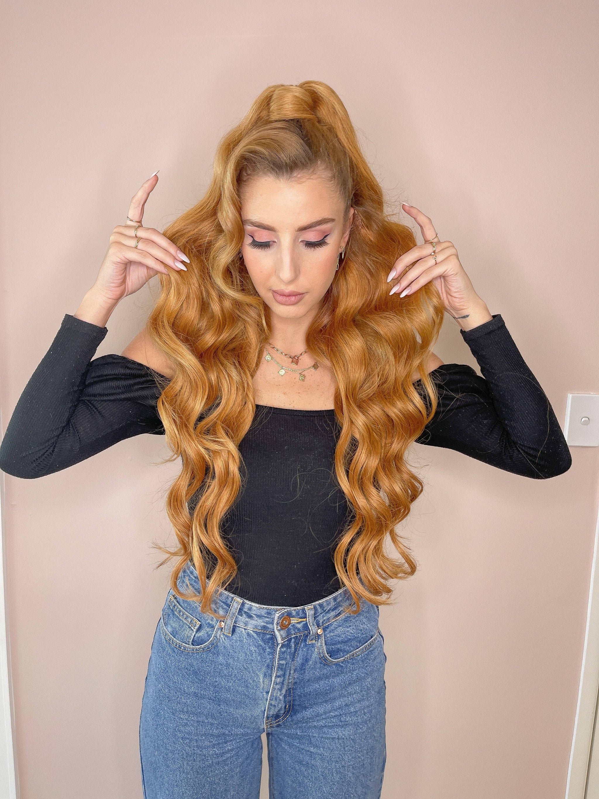Kiki Hair Extensions | Strawberry Blonde Tape Hair Extensions