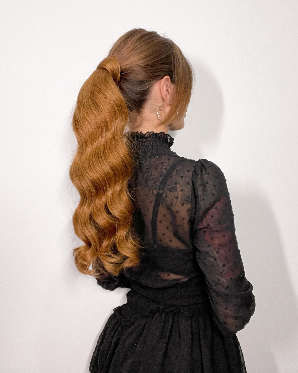 Ponytail Hair Style Inspo Low Bun with Pearls